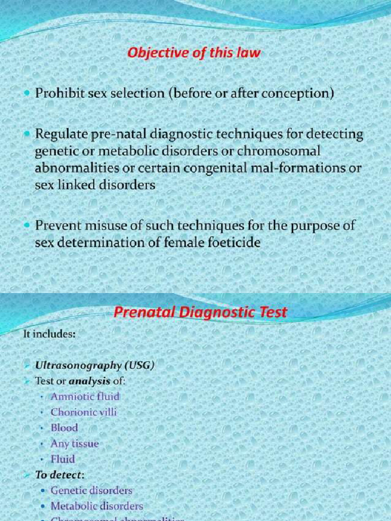 PCPNDT Notes by DR SKD | PDF