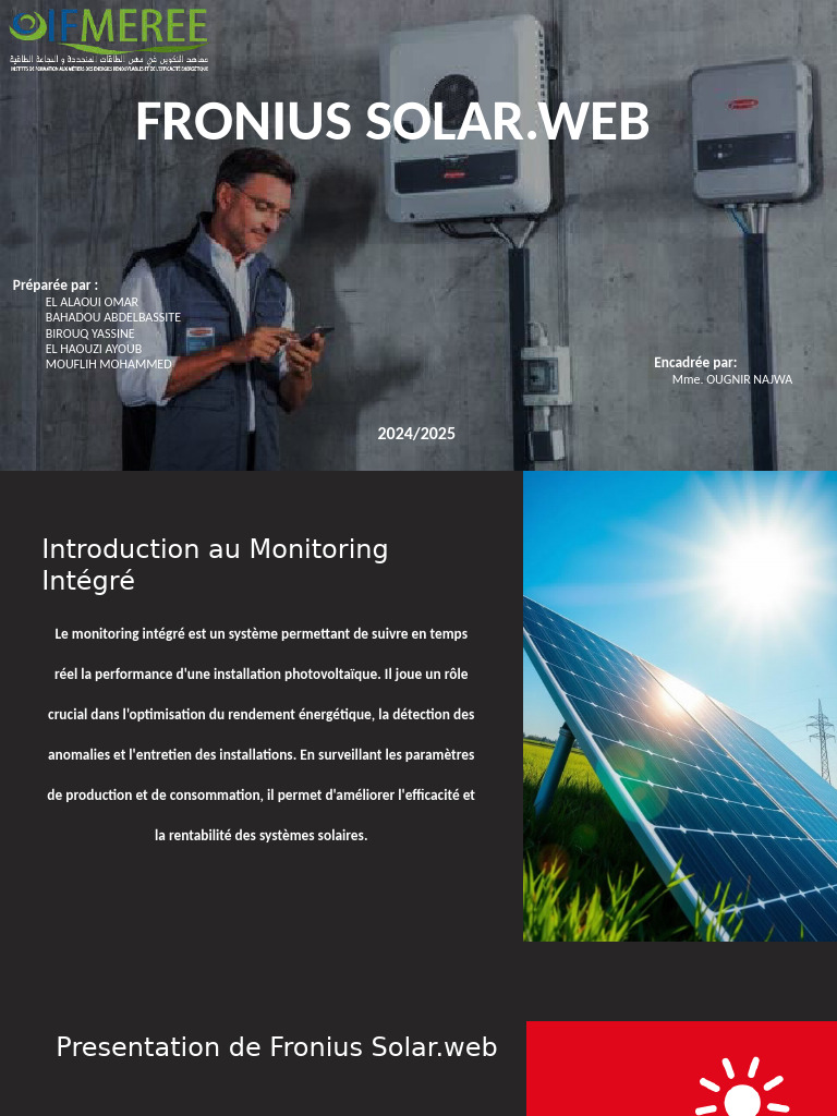 Monitoring Photovoltaïque avec Fronius | PDF | Panneau solaire | Onduleur