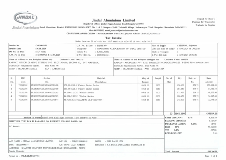 TAX INV NO. 2402003354 | PDF