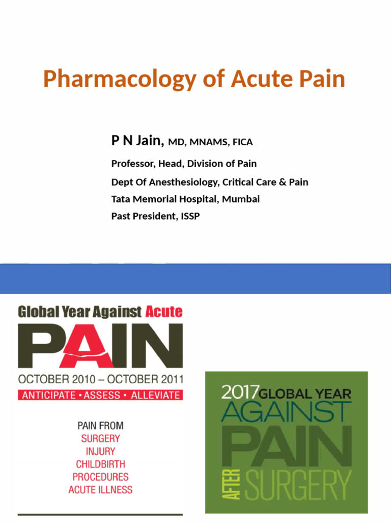 Acute Pain Pharmacology Insights | PDF | Analgesic | Opioid