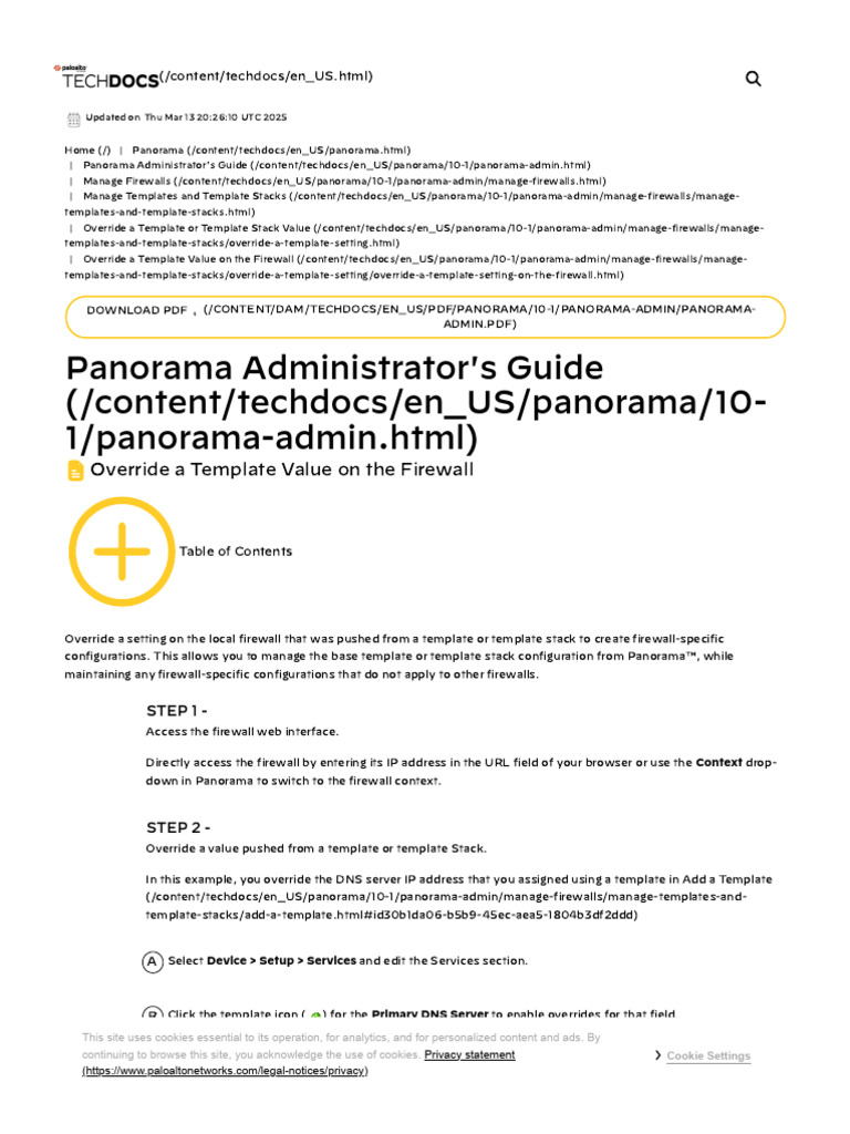 Override A Template Value On The Firewall | PDF | Domain Name System | Http Cookie