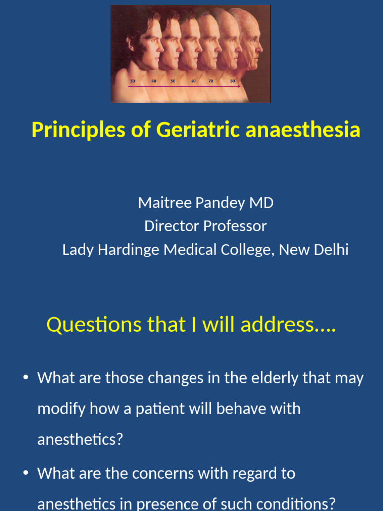 Geriatric anesthesia | PDF | Lung | Respiratory System