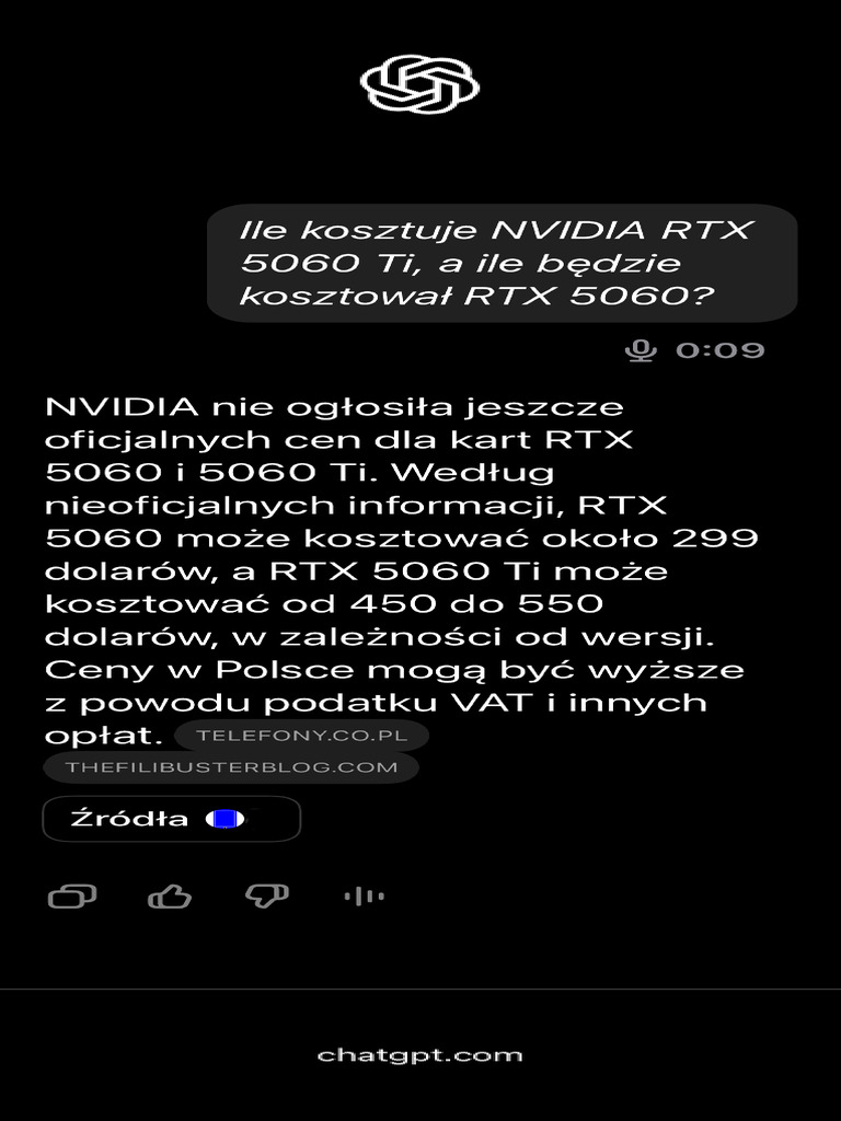 Cena RTX 5060 Ti | PDF