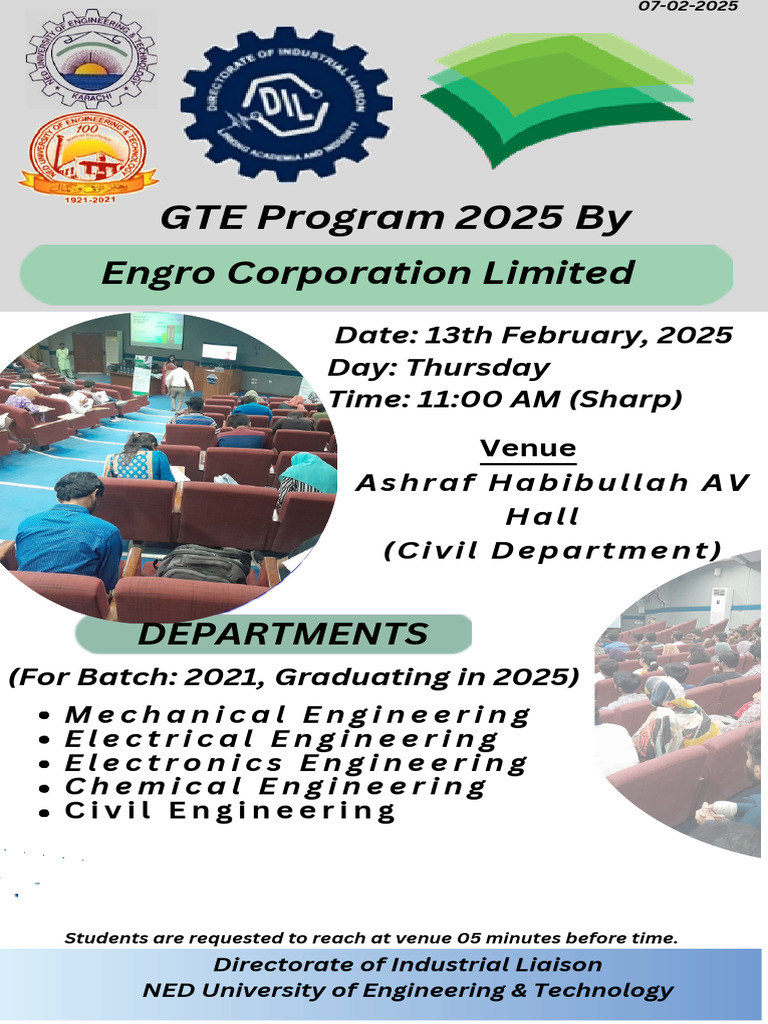 Engro Enablers GTE Program 2025 On 13th February 2025 PDF | PDF