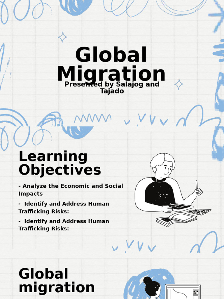 Blue Doodle Project Presentation | PDF | Human Migration | Human Trafficking