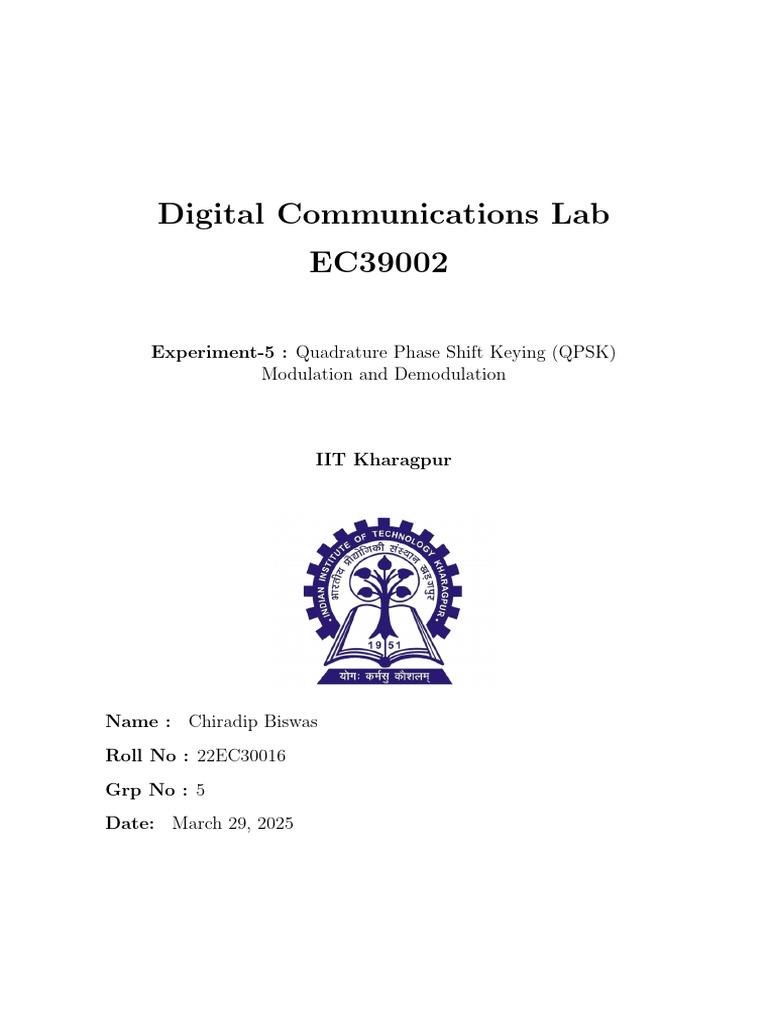 Digicomm Exp5 | PDF | Modulation | Signal To Noise Ratio