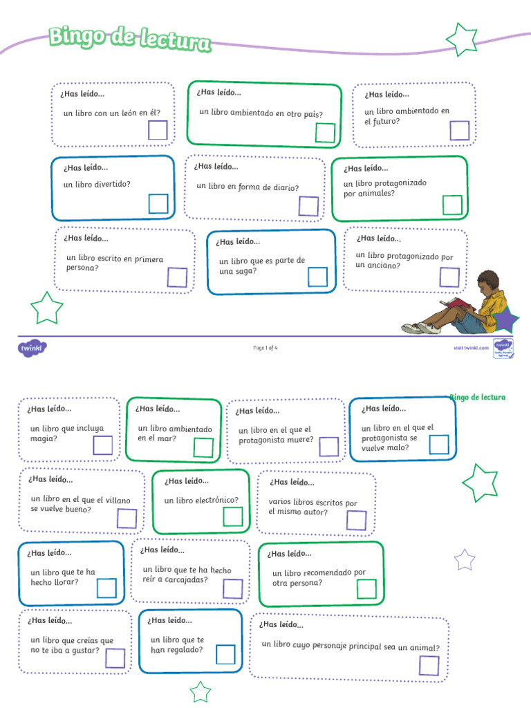Bingo de Lectura | PDF