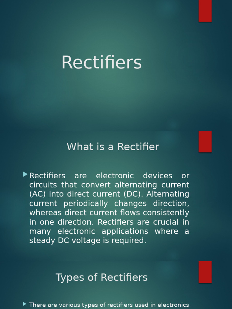 RECTIFIERS | PDF
