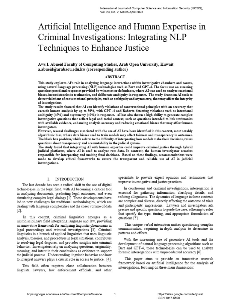 IJCSIS Academia | PDF | Artificial Intelligence | Intelligence (AI ...