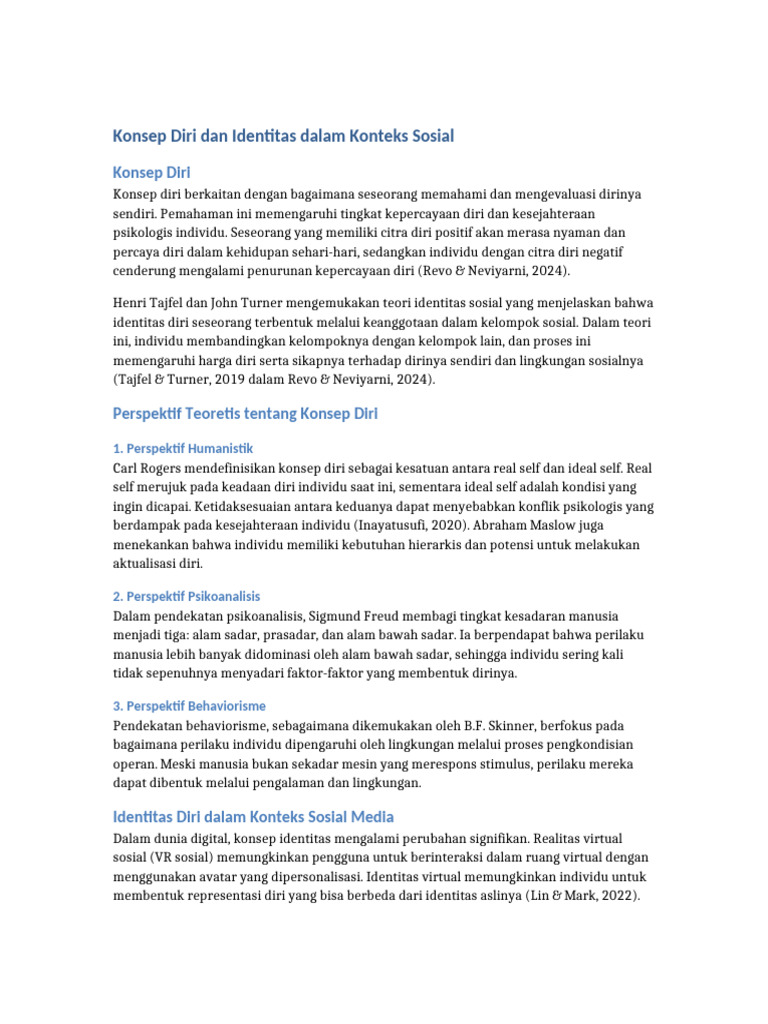 Konsep Diri Dan Identitas | PDF