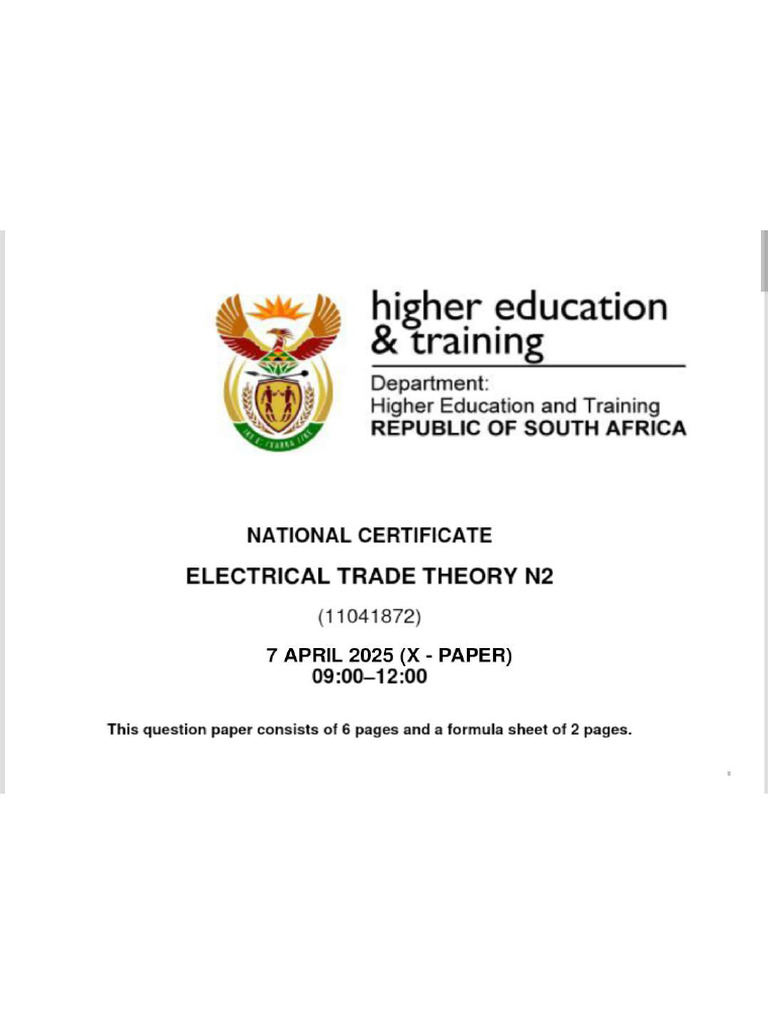 07 April 2025 Electrical Trade Theory | PDF