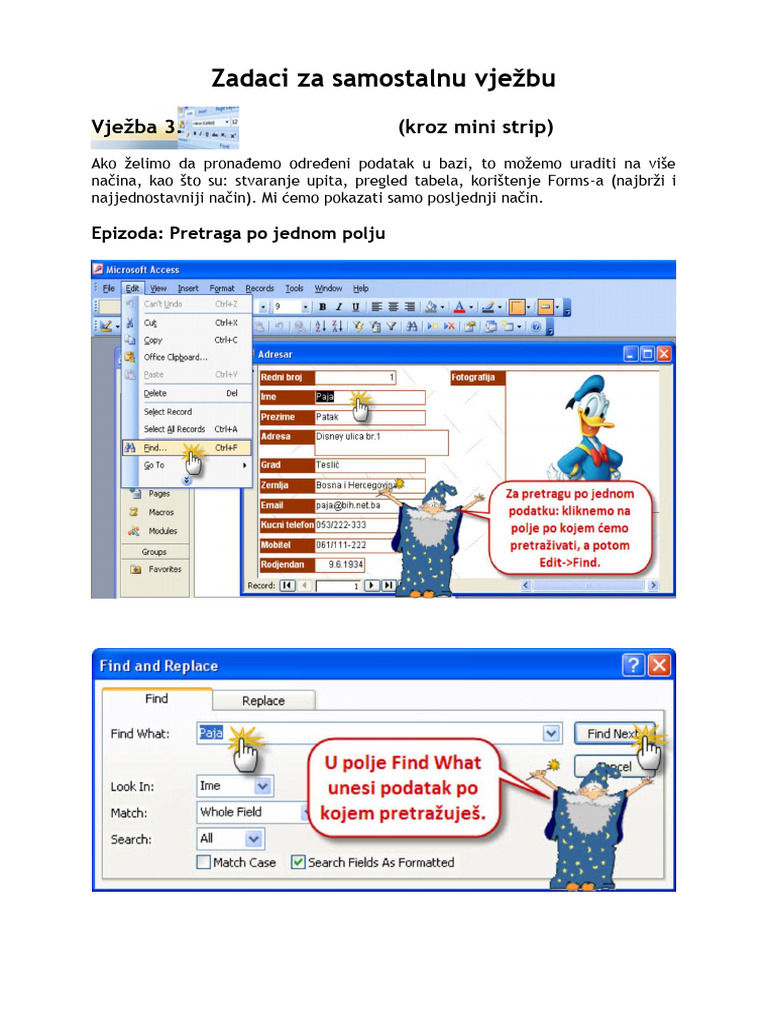 Zadaci Za Samostalnu Vjezbu ACCESS3 | PDF