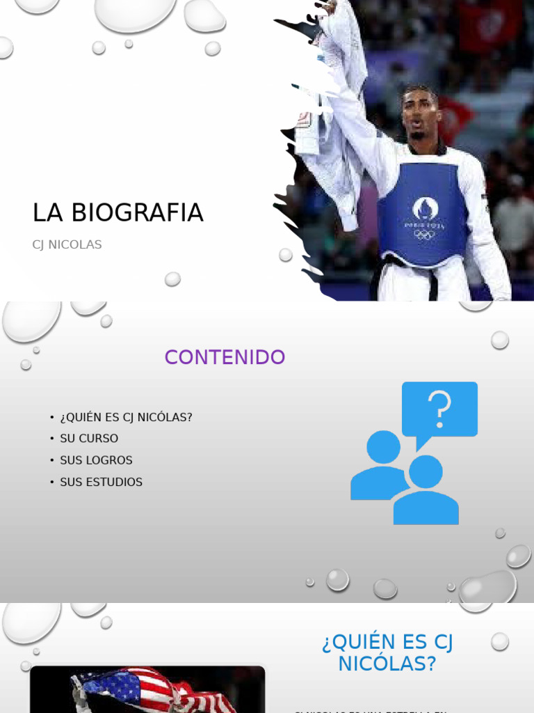 Biografía de CJ Nicolás en Taekwondo | PDF