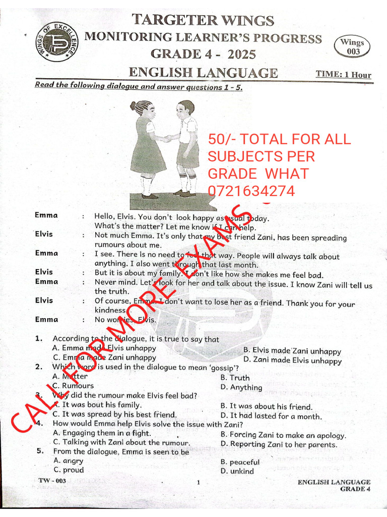 TARGETER WINGS 003 GRADE 4 ENGLISH 01_sign | PDF