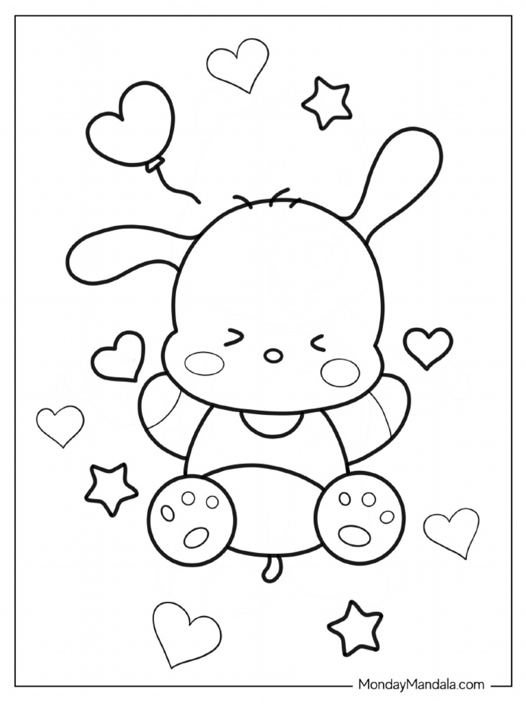 Easy-Pochamii-Sleeping-Coloring-Page | PDF