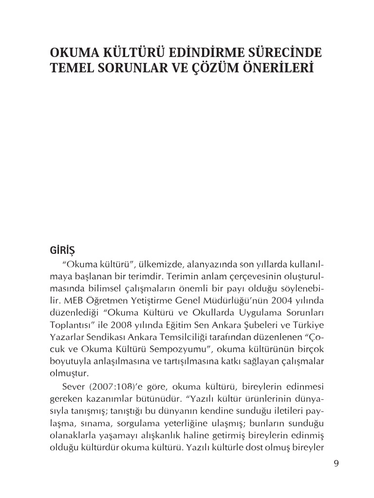 Cocuk Edebiyati Ve Okuma Kulturu | PDF