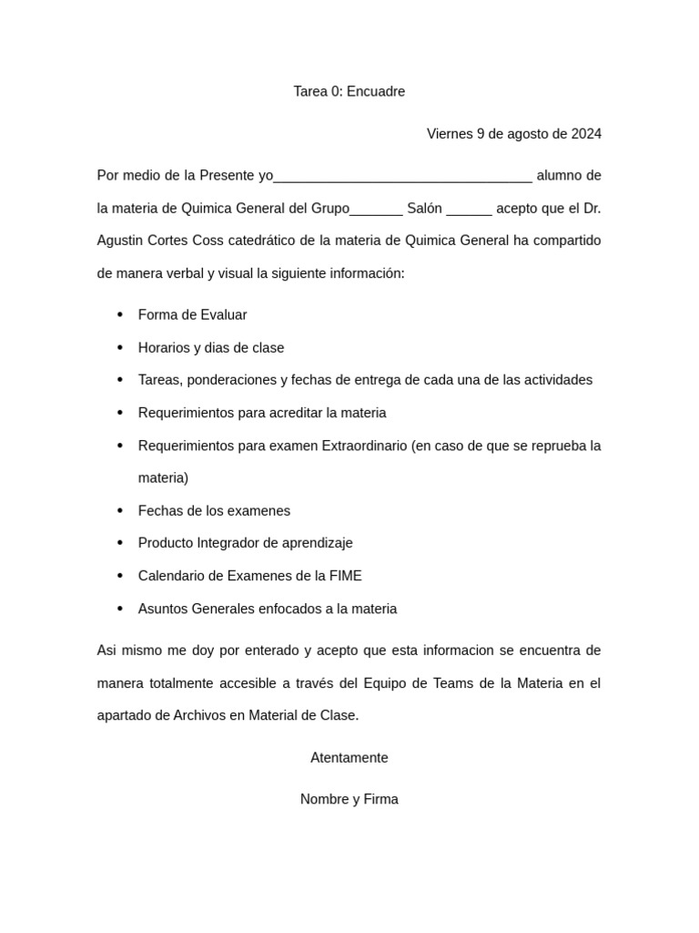Tarea 0 - Encuadre | PDF