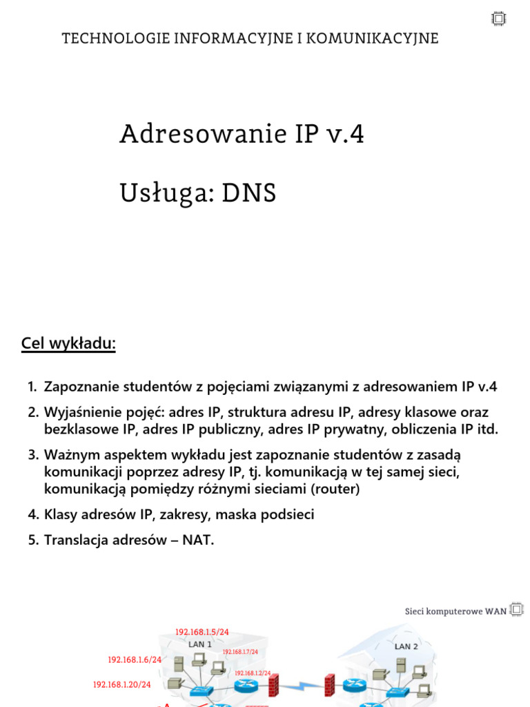 2023 - 2024 TIiK Wyk Ad NR 4 I 5 Komunikacja IP | PDF