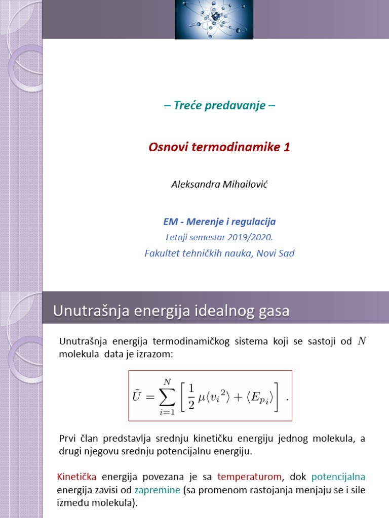 2020 3 EM I Deo Osnovi Termodinamike 1 | PDF