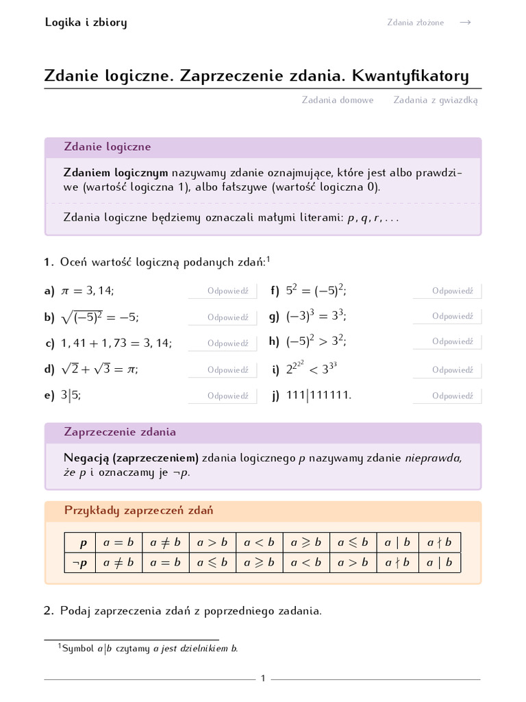 Zdanie_logiczne | PDF