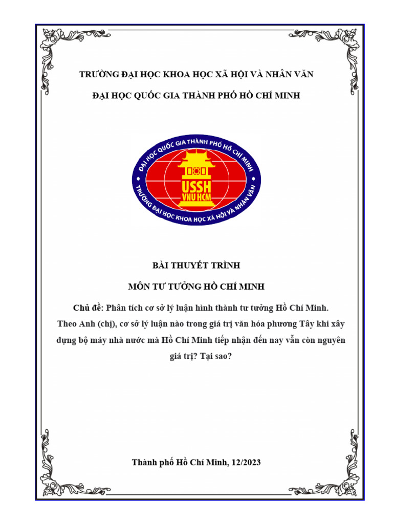 USSH - TTHCM - 13 - CT4 - T 1 | PDF