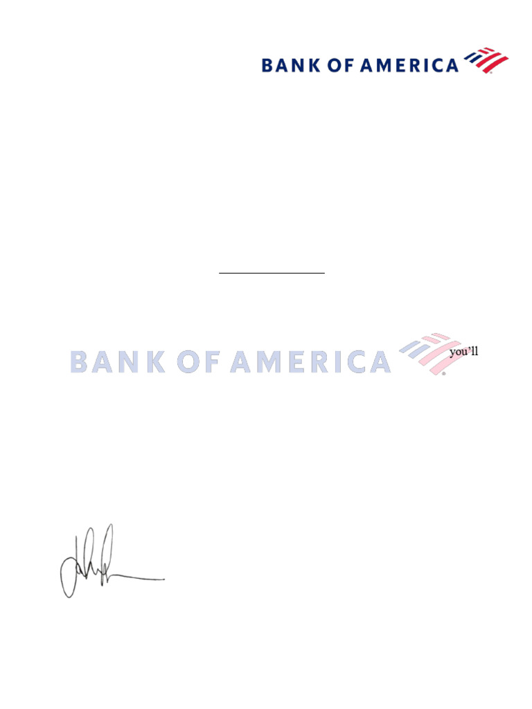 Bank of America Notice of Hold of Account Cooper Alan | PDF