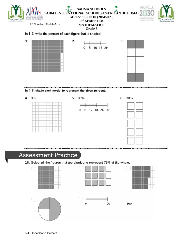 L 6.1 Understand Percent. | PDF