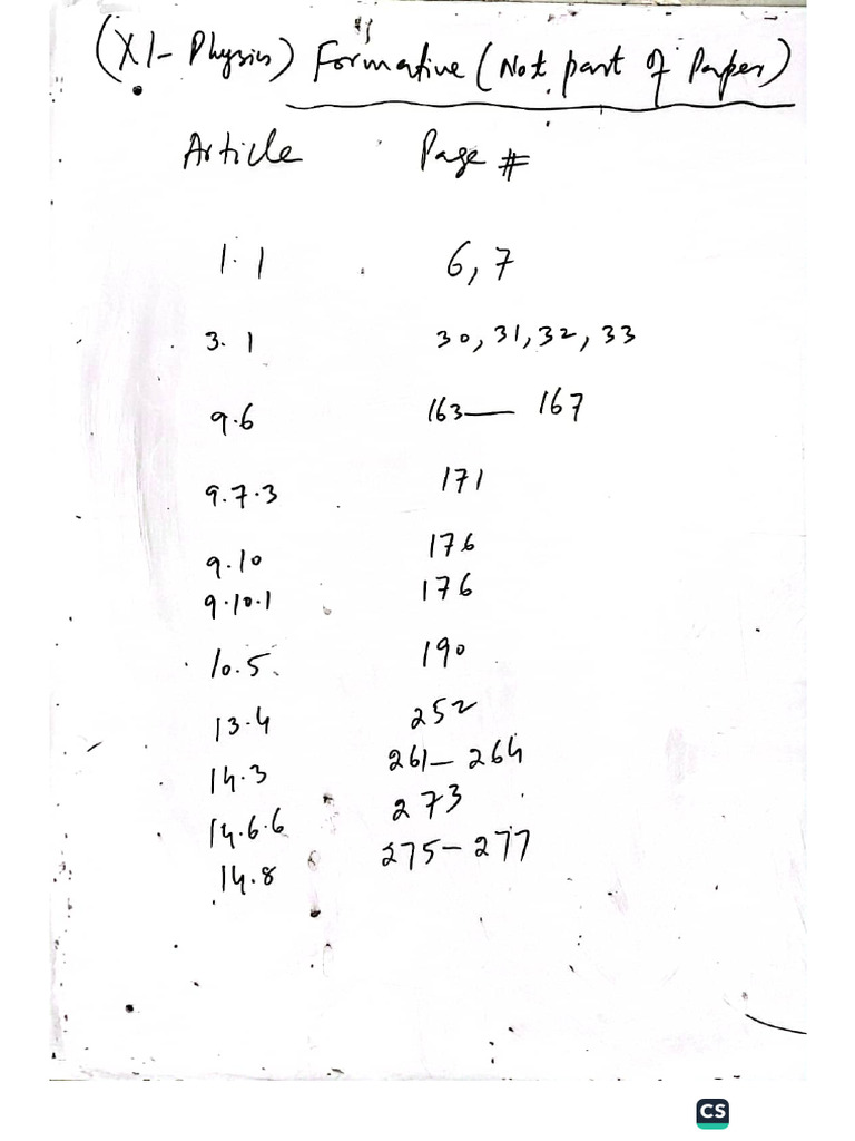 Formative XI Phy | PDF