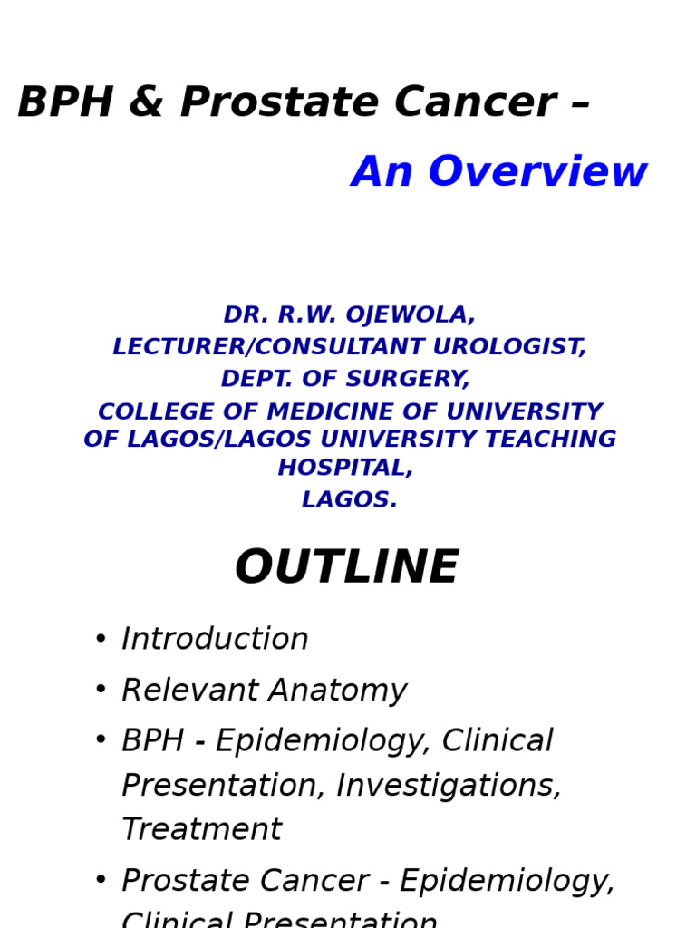 BPH and prostrate cancer | PDF | Prostate | Urinary Incontinence