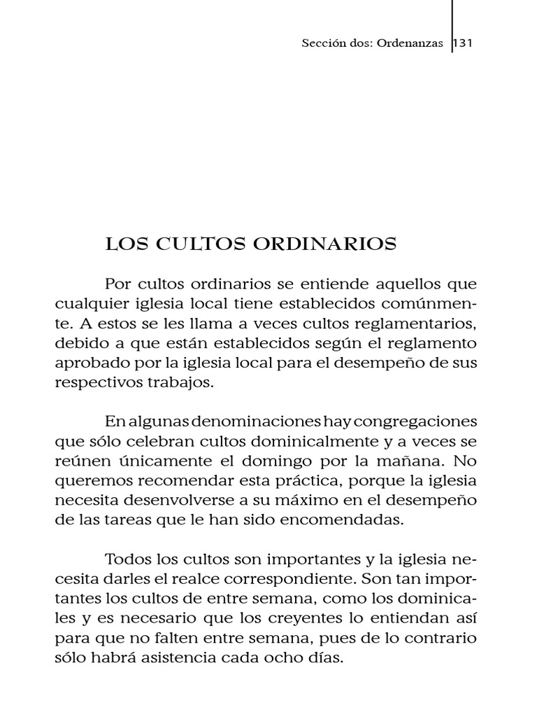 Grupo 1 -cultos ordinarios manual de ceremonias y ordenanzas | PDF | Oración