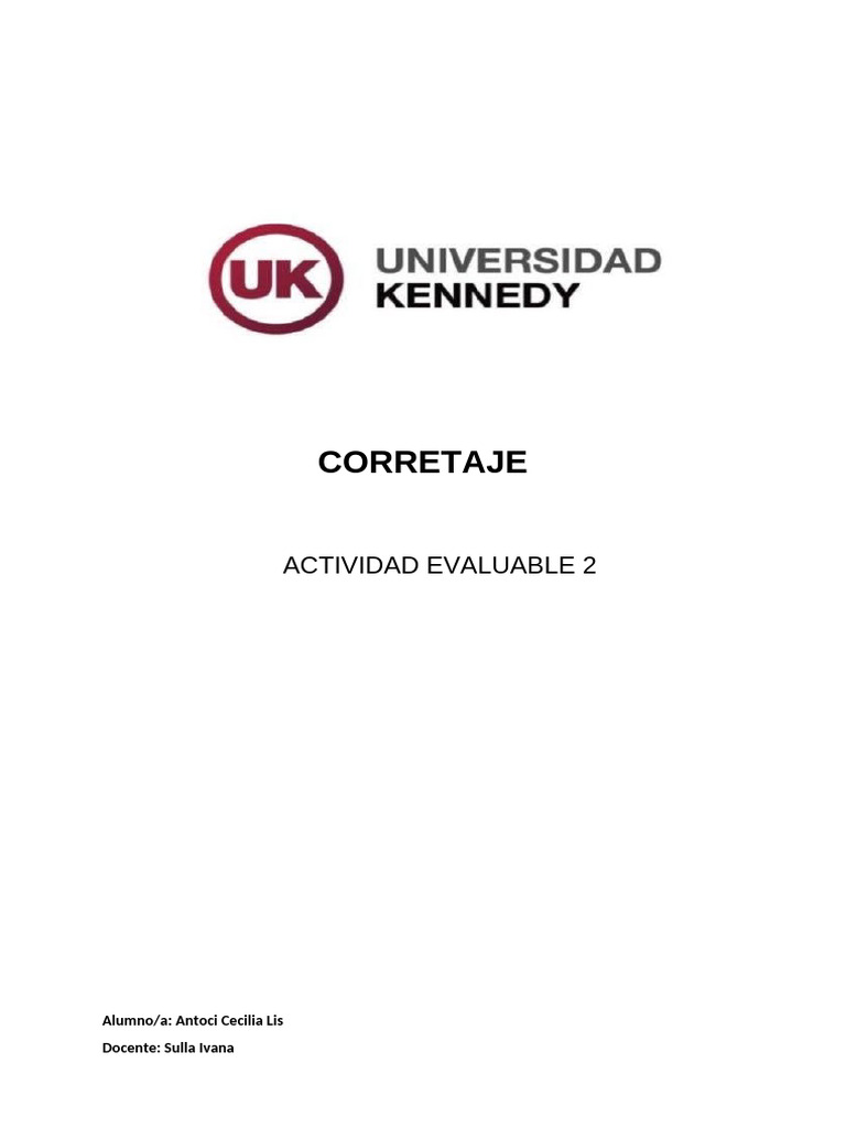 Actividad 2 - Corretaje | PDF