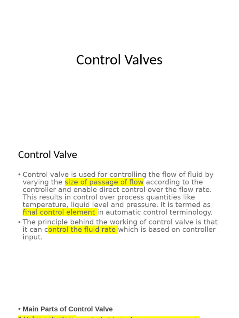 Control Valve Overview and Applications | PDF | Valve | Plumbing