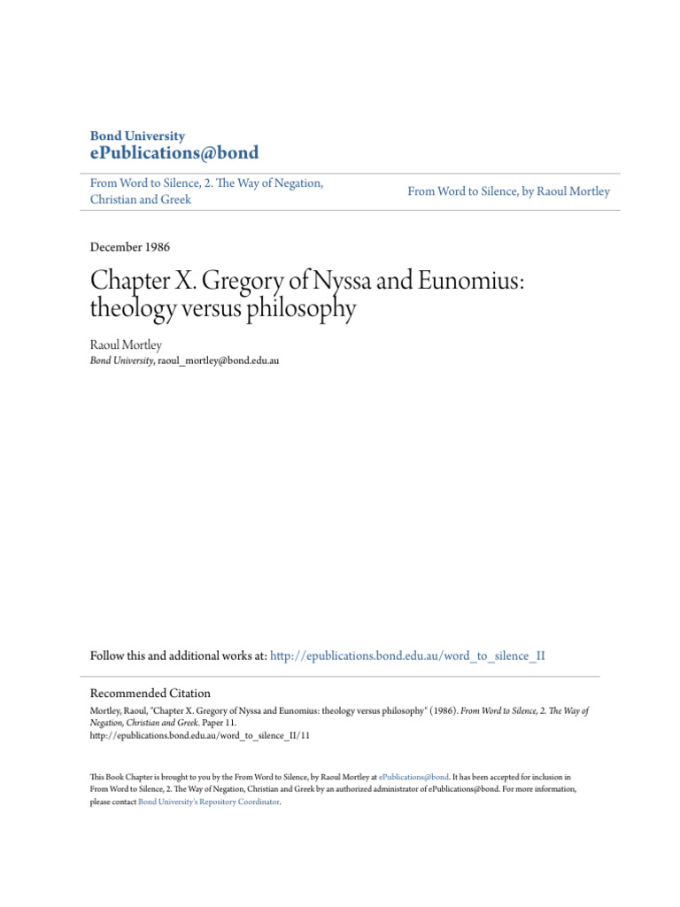 Mortley From Word To Silence II 10 | PDF | Trinity | Religious Belief ...