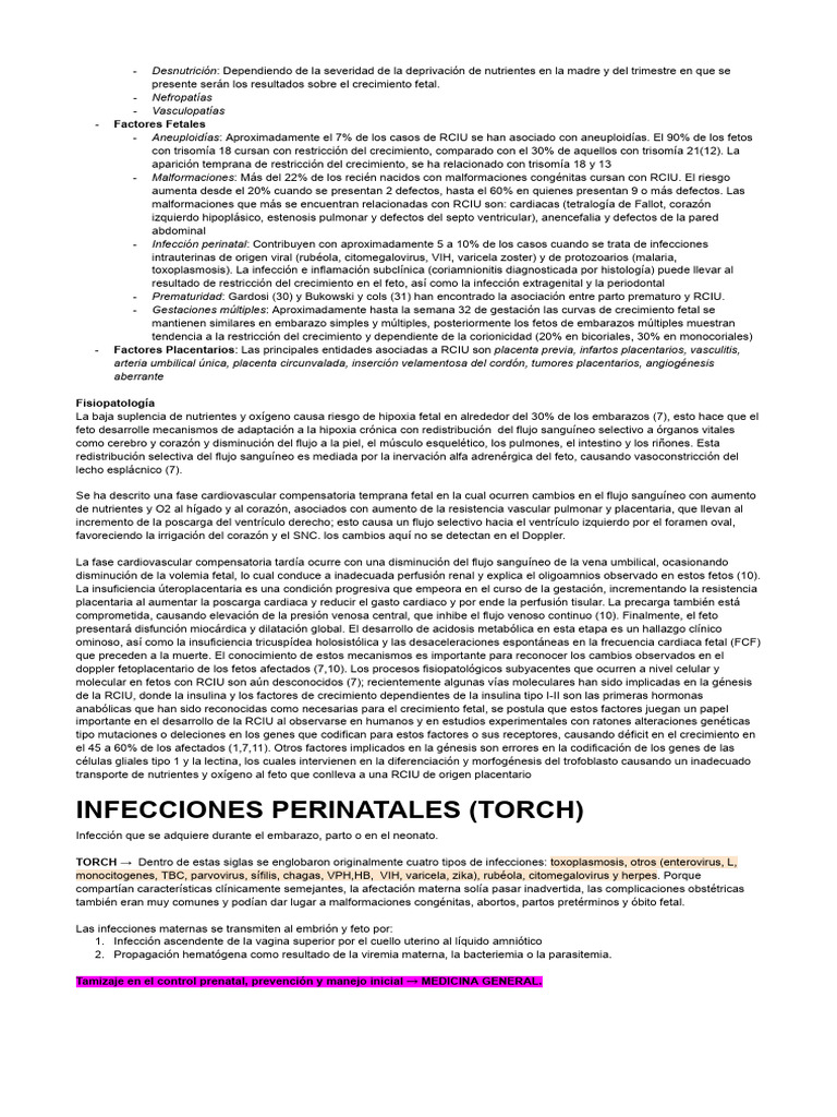 TORCH | PDF | Hemodinámica | Feto