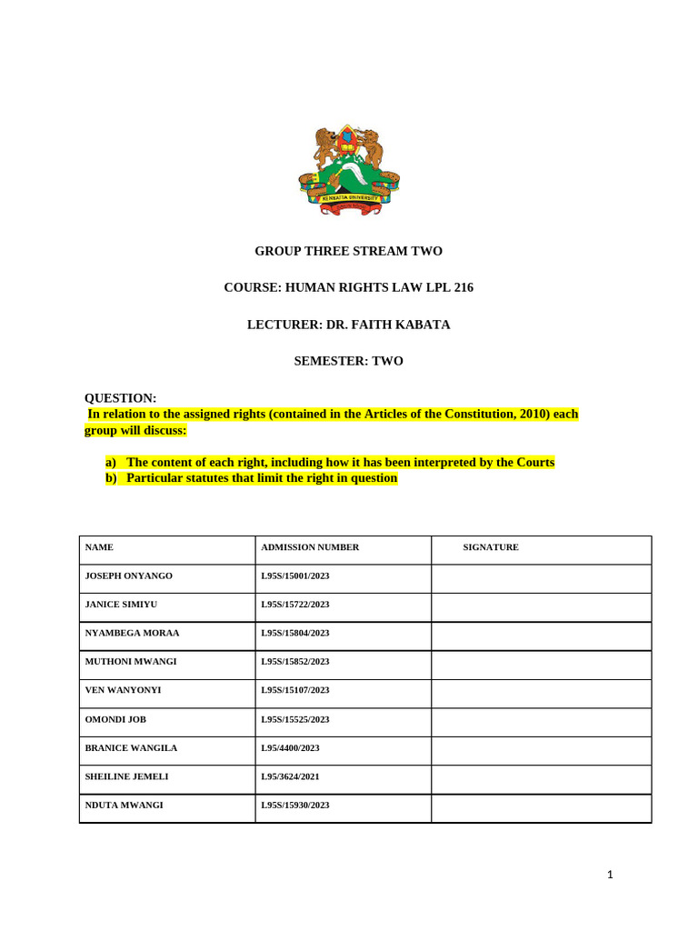 Revised Human Rights Doc-1 | PDF | Detention (Imprisonment) | Bail