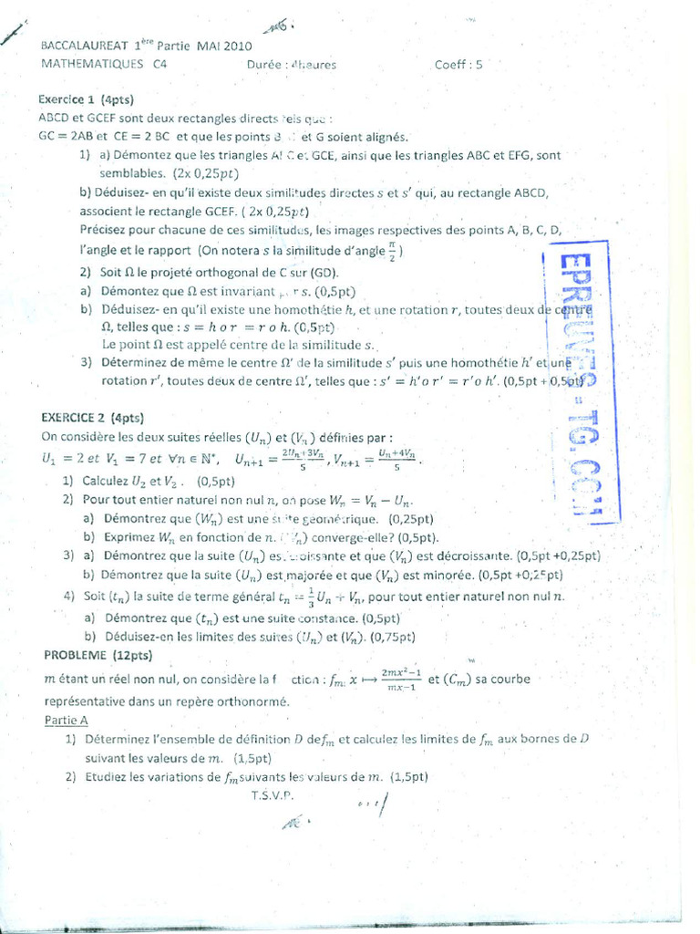Proba C Math 2010 | PDF