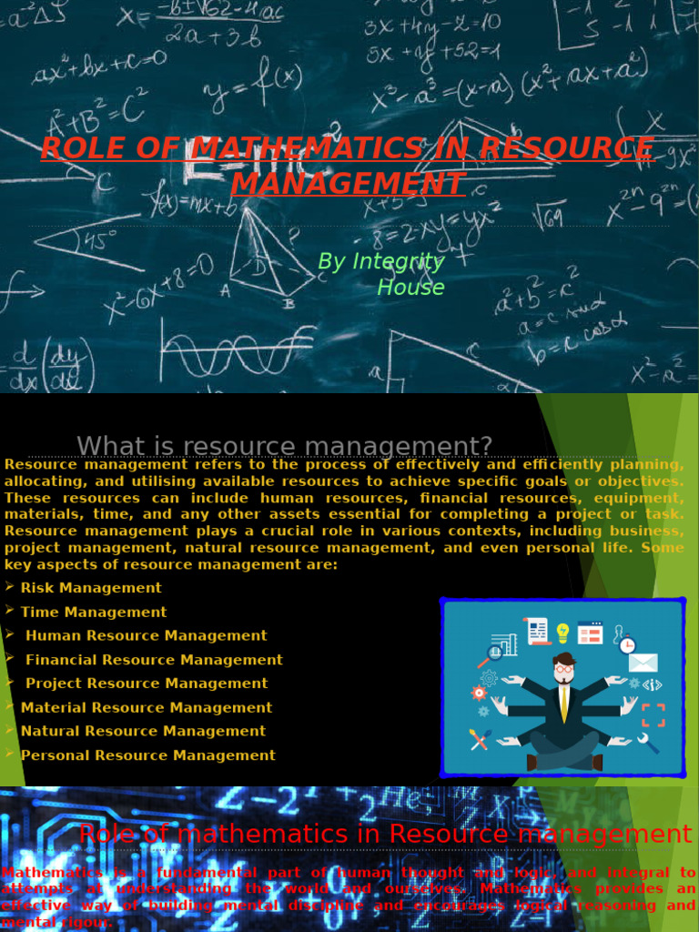 Mathematics in Resource Management | PDF | Mathematical Optimization ...