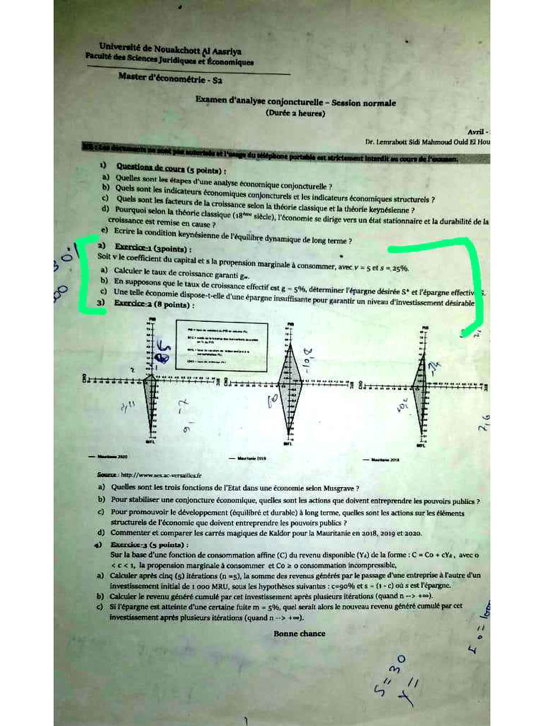 Solution Exer Analyse Conjoncturelle | PDF