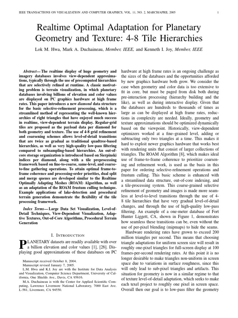 Hwa Tvcg04 Revised | PDF | Texture Mapping | Rendering (Computer Graphics)