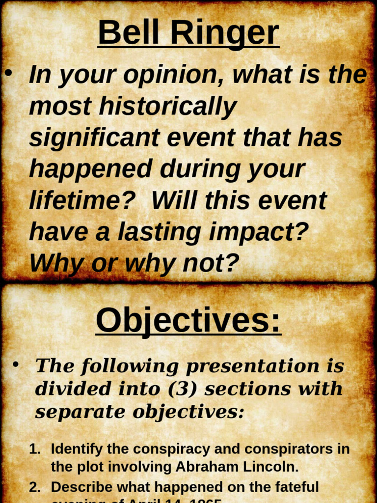 Lincoln's Assassination Conspiracy | PDF