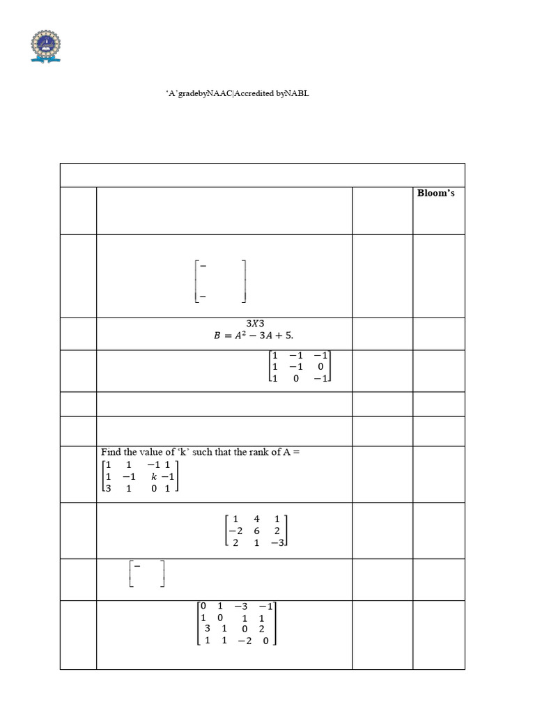M-II Question bank Updated 2025 | PDF | Eigenvalues And Eigenvectors | Matrix (Mathematics)