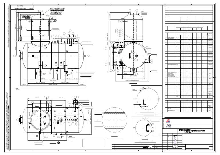 B626.02.25.04.001 - Sh1of3 - A - GA of Deaerator and Feed Water Tank-Model | PDF
