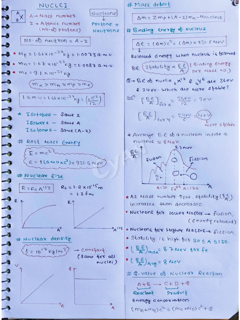 Nuclei: Short Notes on Isotopes | PDF | Nuclear Chemistry | Nuclear Energy