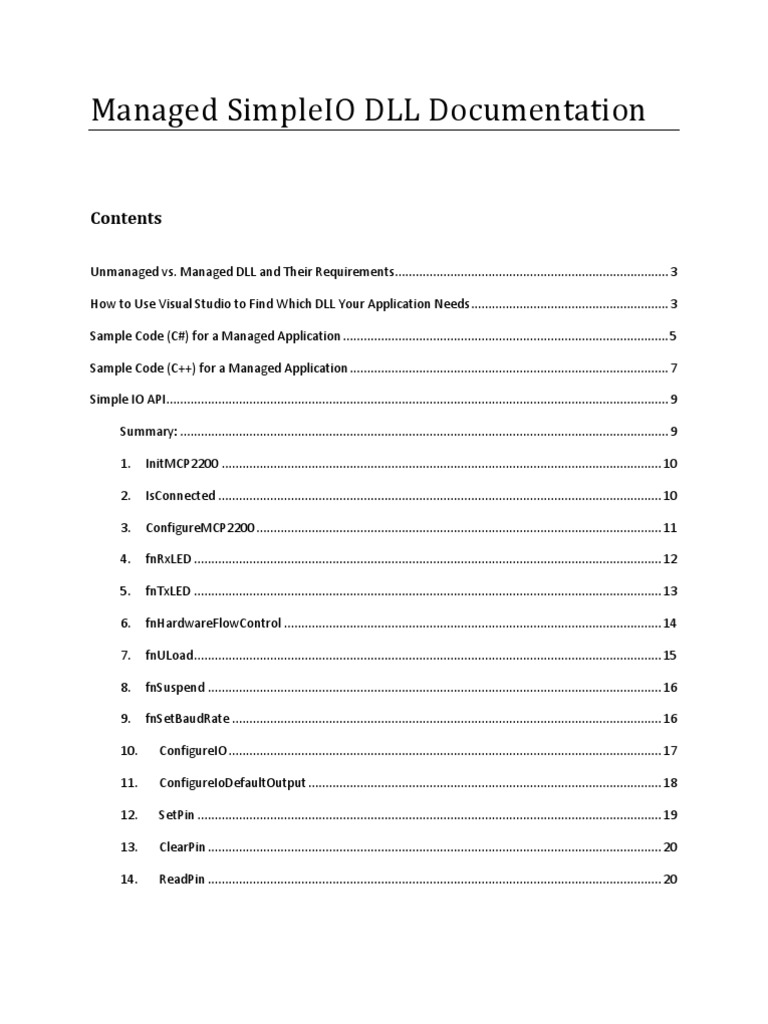 SimpleIO Managed vs Unmanaged DLL Guide | PDF | Tort | Microsoft Visual Studio