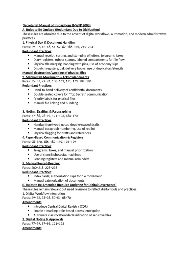 Manual of Secretariat Instr | PDF | Metadata | Information Security