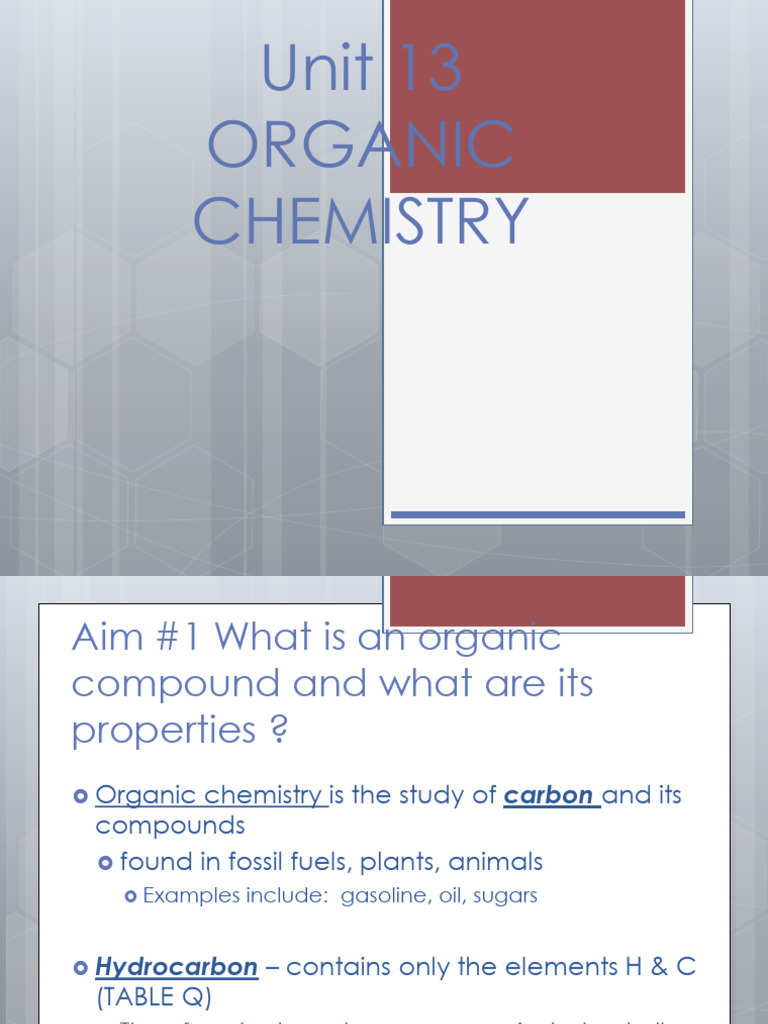 Unit 14- Organic Chemistry_250106_120231 | PDF | Alkene | Chemical ...