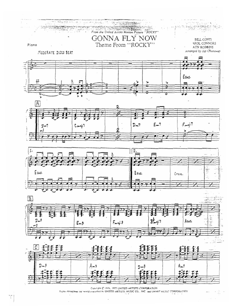 Gonna Fly Now (Piano) | PDF