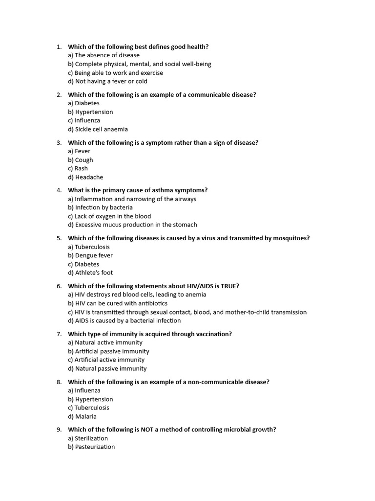 Multiple Choice - Section D | PDF