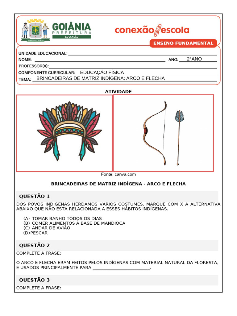 Atividade 1 - Arco e Flecha | PDF