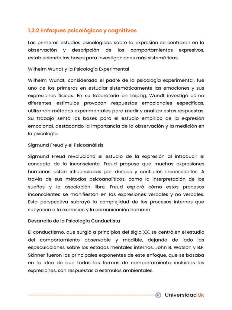 1.3.2 Enfoques psicológicos y cognitivos | PDF | Sicología | Behaviorismo